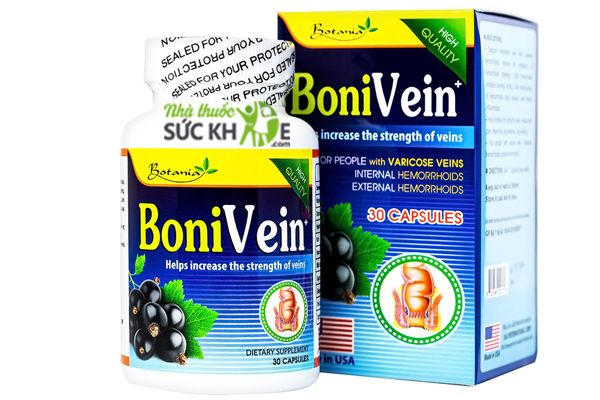 BoniVein - Viên uống hỗ trợ trị trĩ, viêm giãn tĩnh mạch