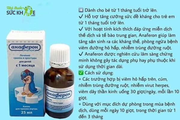 Anaferon là gì? Cách sử dụng Anaferon Nga tăng đề kháng cho bé