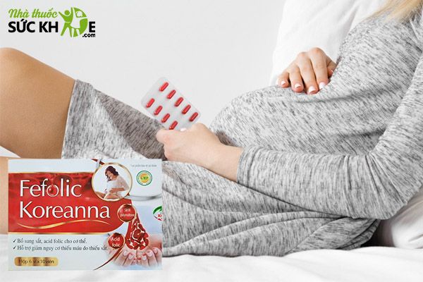 Fefolic Koreanna bổ sung sắt cho trẻ em trên 10 tuổi, bà bầu