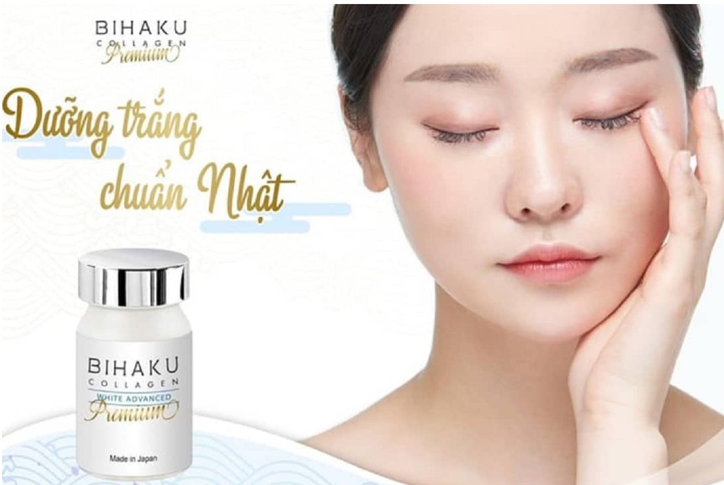 Viên uống hỗ trợ trắng da Bihaku Collagen Premium