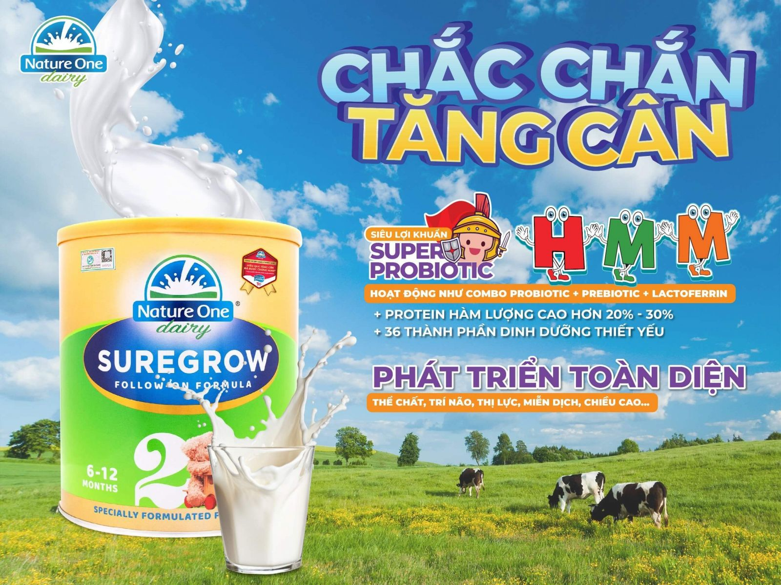 Sữa bột Nature One Dairy SureGrow số 2
