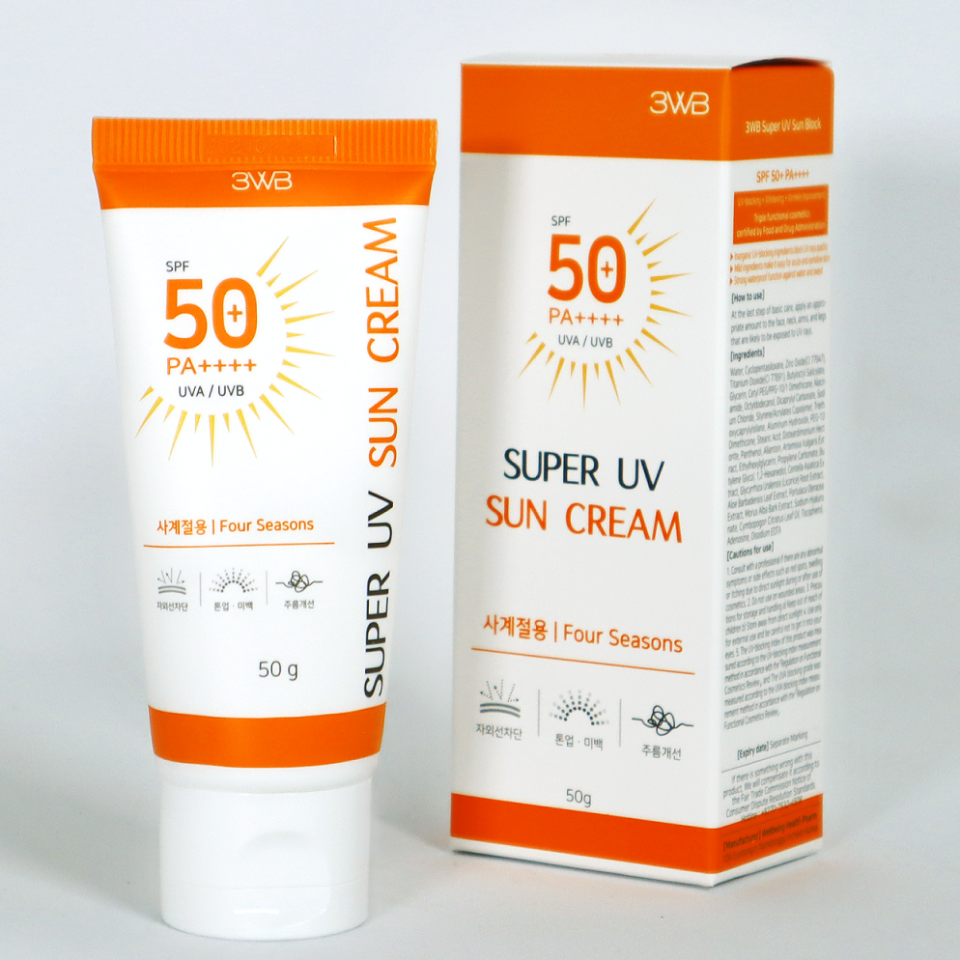 (Hàng nhập khẩu) Kem chống nắng nâng tông 3WB Super UV Sun Cream
