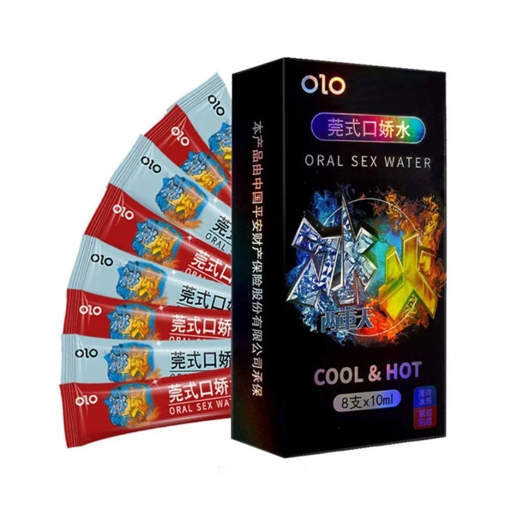 Nước tình yêu BJ băng lửa OLO Oral Sex Water Cool & Hot - Hộp 4 c