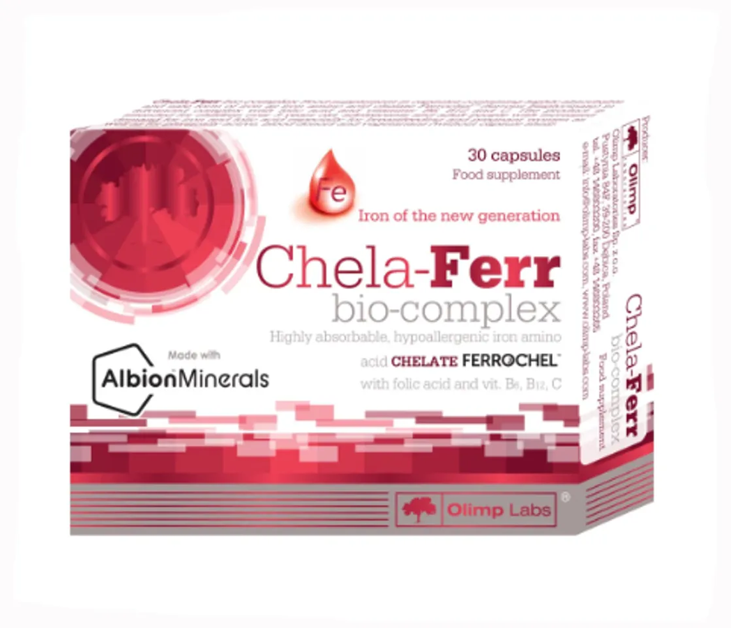 (Hàng công ty) Viên bổ sung sắt cho mẹ bầu Chela Ferr Bio Complex Olimp ...