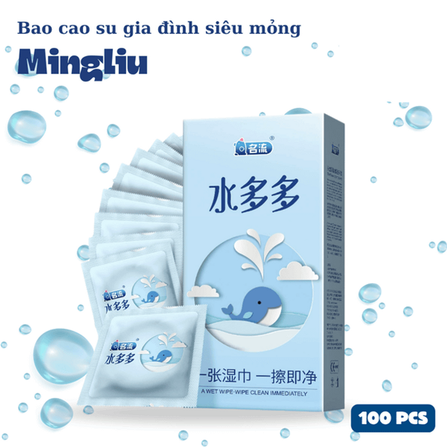 Bao Cao Su Gia Đình Siêu Mỏng Xanh MingLiu